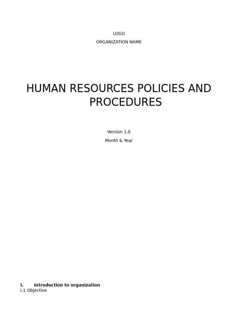 HR Policies and Procedures Guide | PDF
