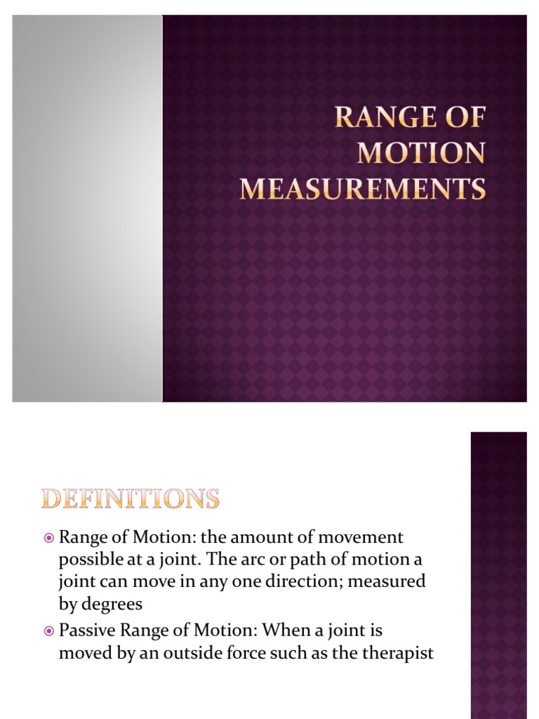 Range of Motion Assessment Guide | PDF