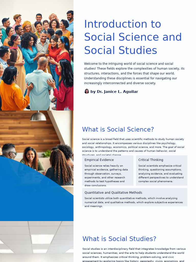 Introduction to Social Science and Social Studies 2 | PDF | Social ...