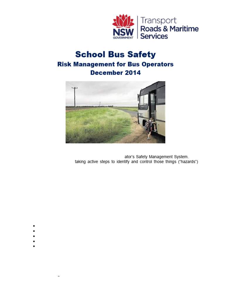 School Bus Safety Risk Management Guide | PDF | Risk | Hazards