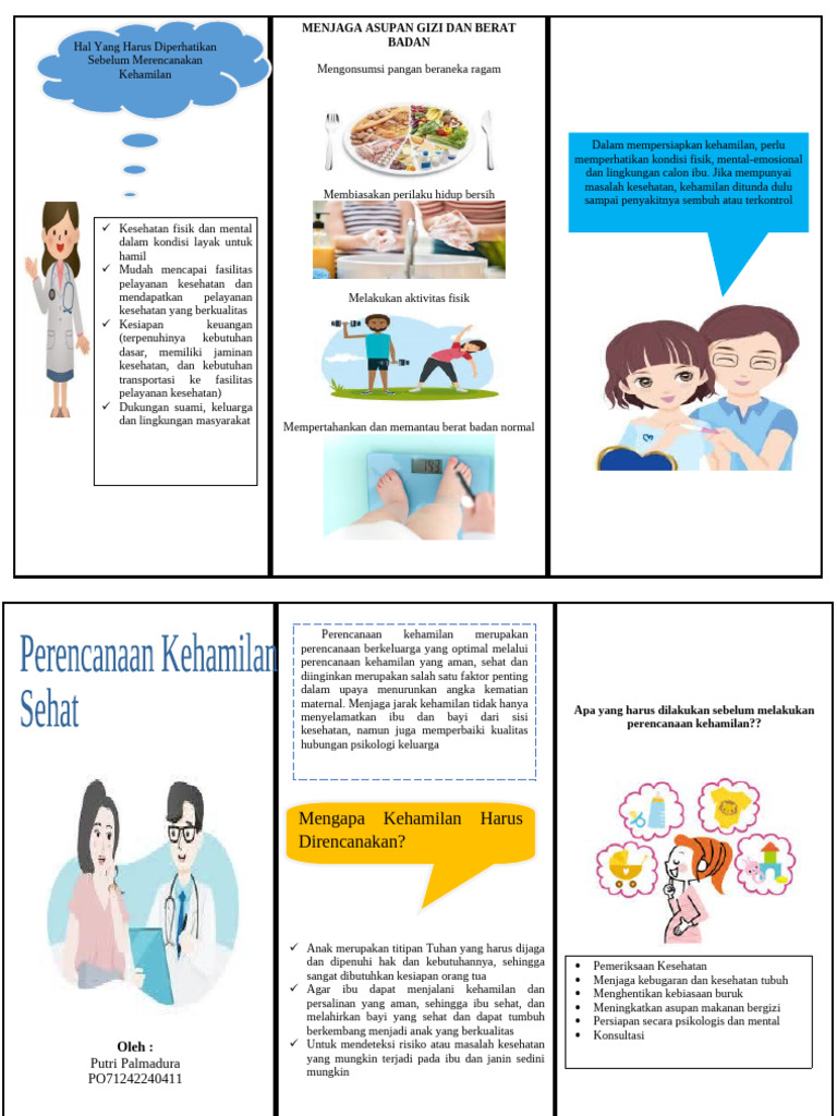 Leaflet Perencanaan Kehamilan Sehat | PDF