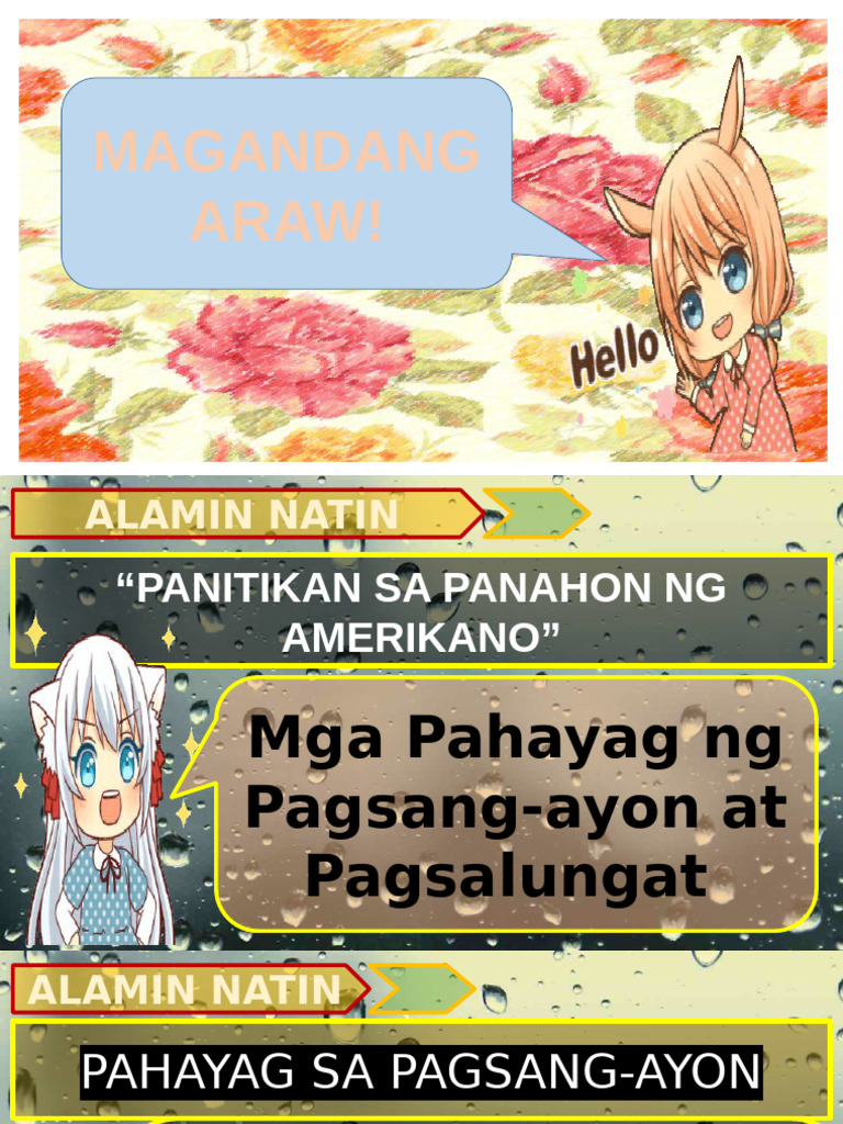 Pagsang Ayon at Pagsalungat | PDF