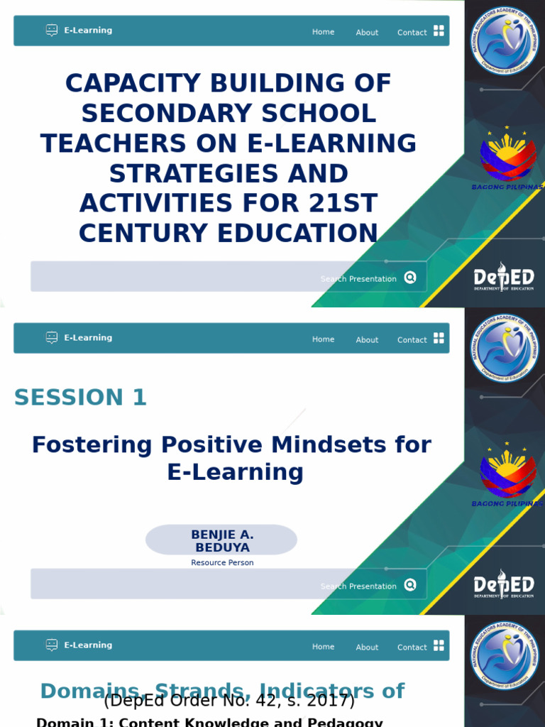 SD Session 1 BEDUYA - Introduction To E-Learning | PDF | Educational ...