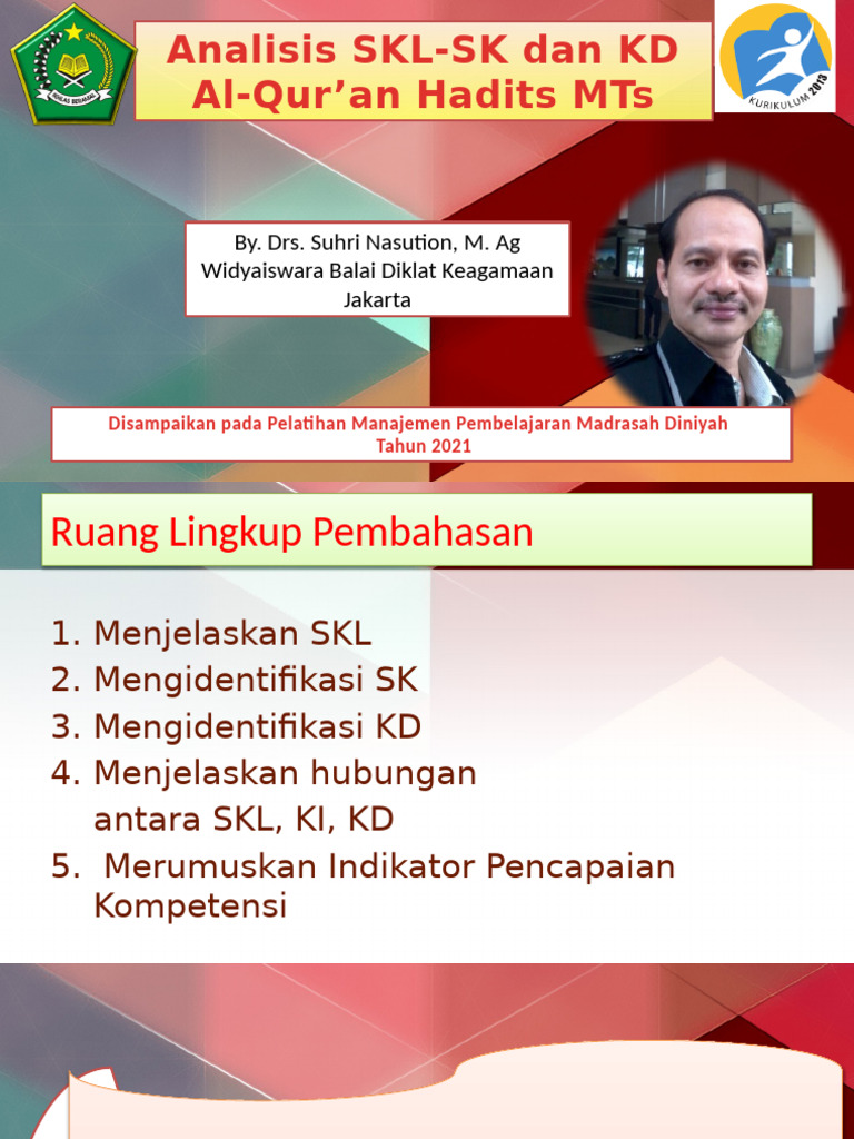 Analisis SKL-SK dan KD Al-Qur'an MTs | PDF