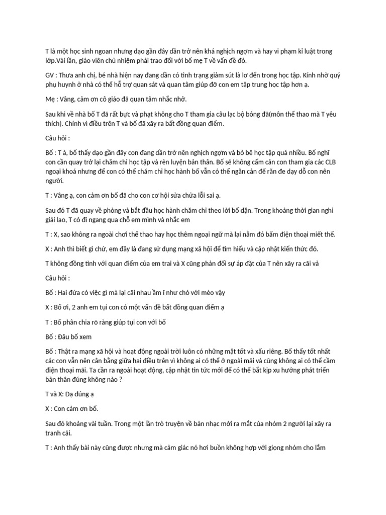 kịch bản hdtn | PDF