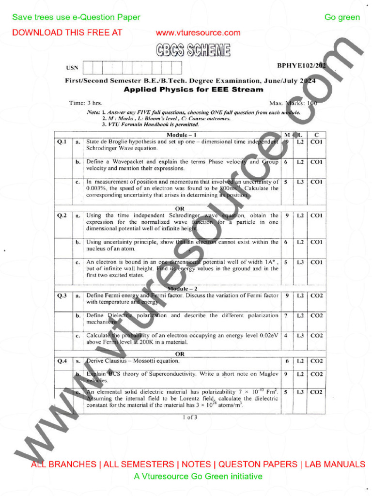 Physics question papers | PDF