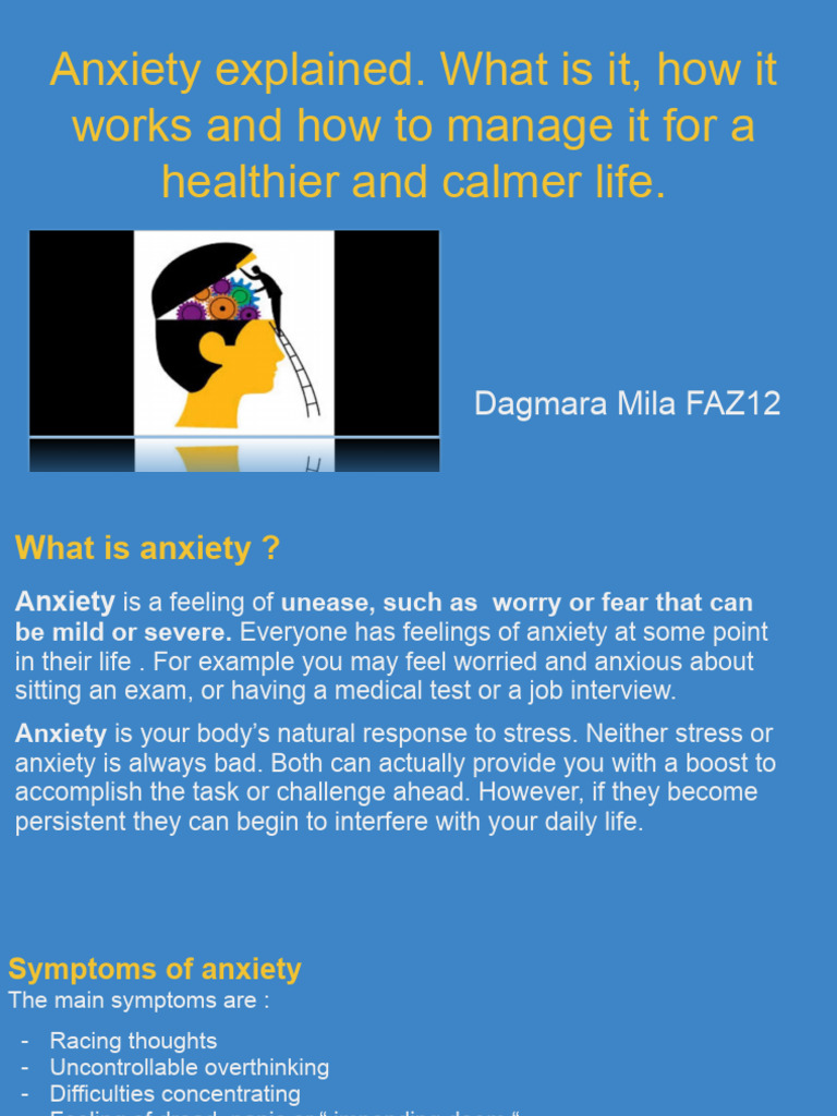 Anxiety explained. What is it, how it works and how to manage it for a ...