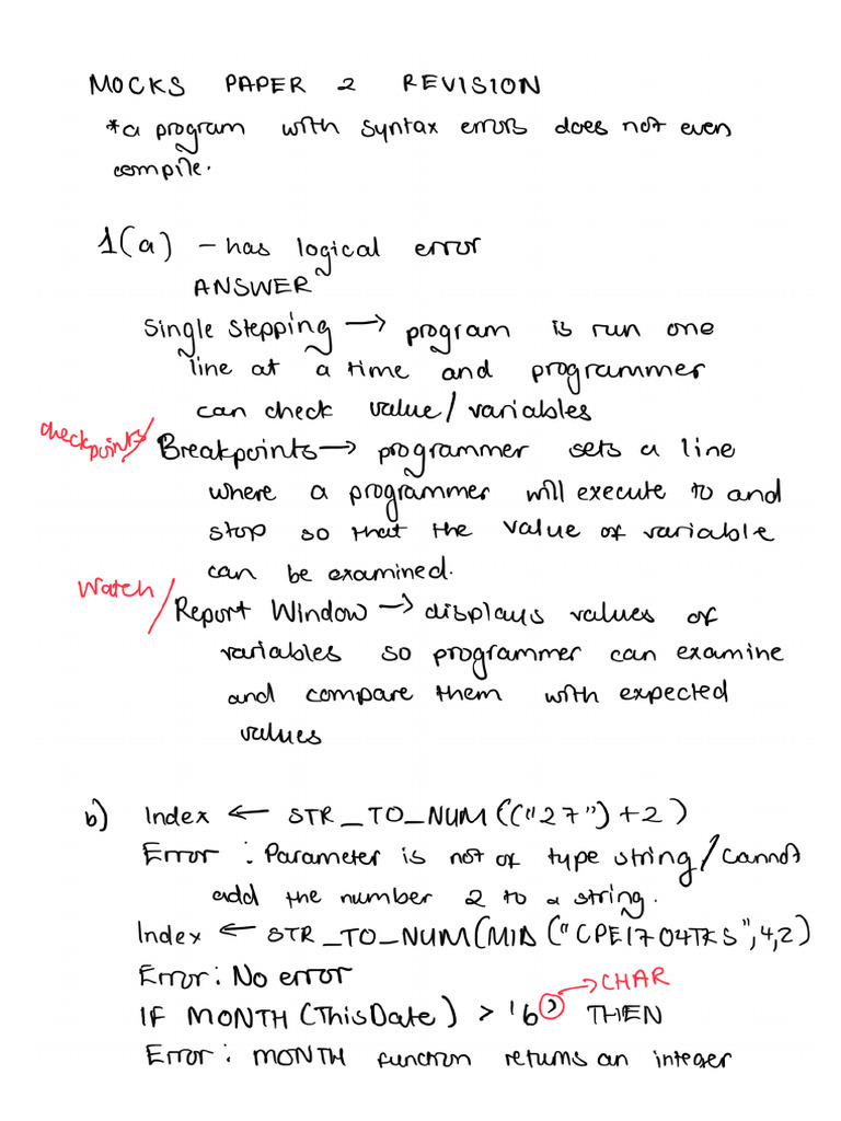 Mocks Paper 2 Revision | PDF