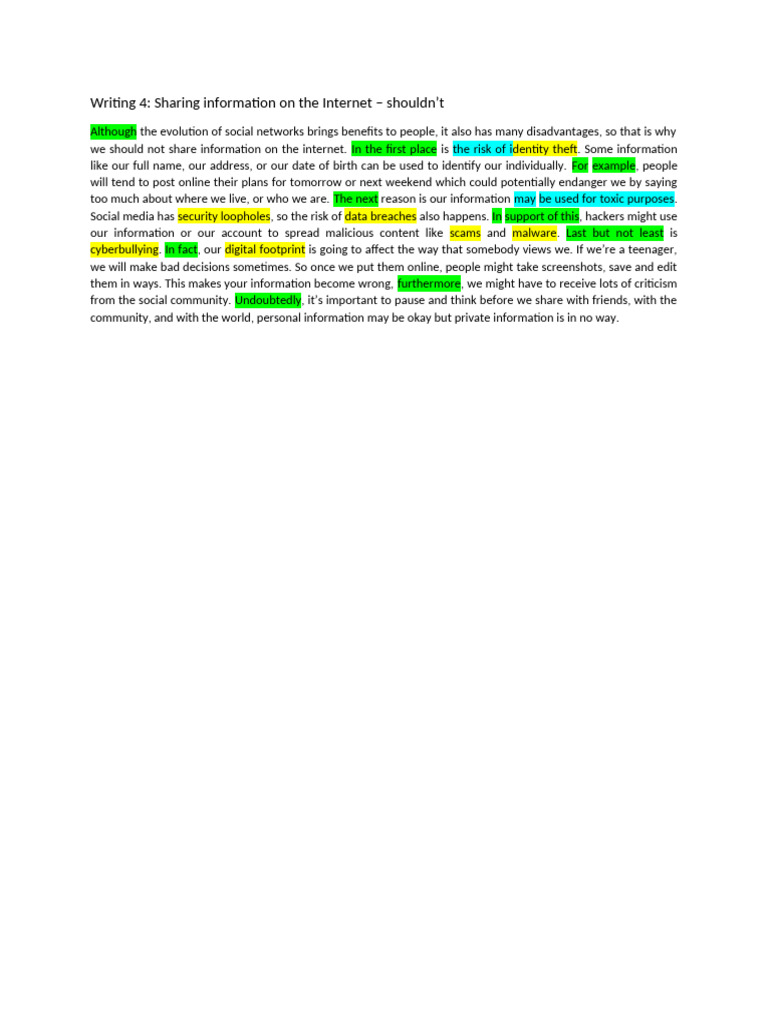 Writing - Sharing Information On The Internet | PDF