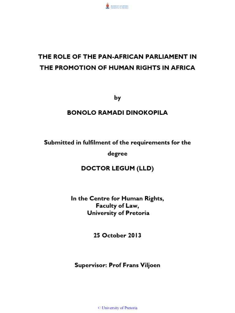 Pap Thesis | PDF | African Union | Human Rights