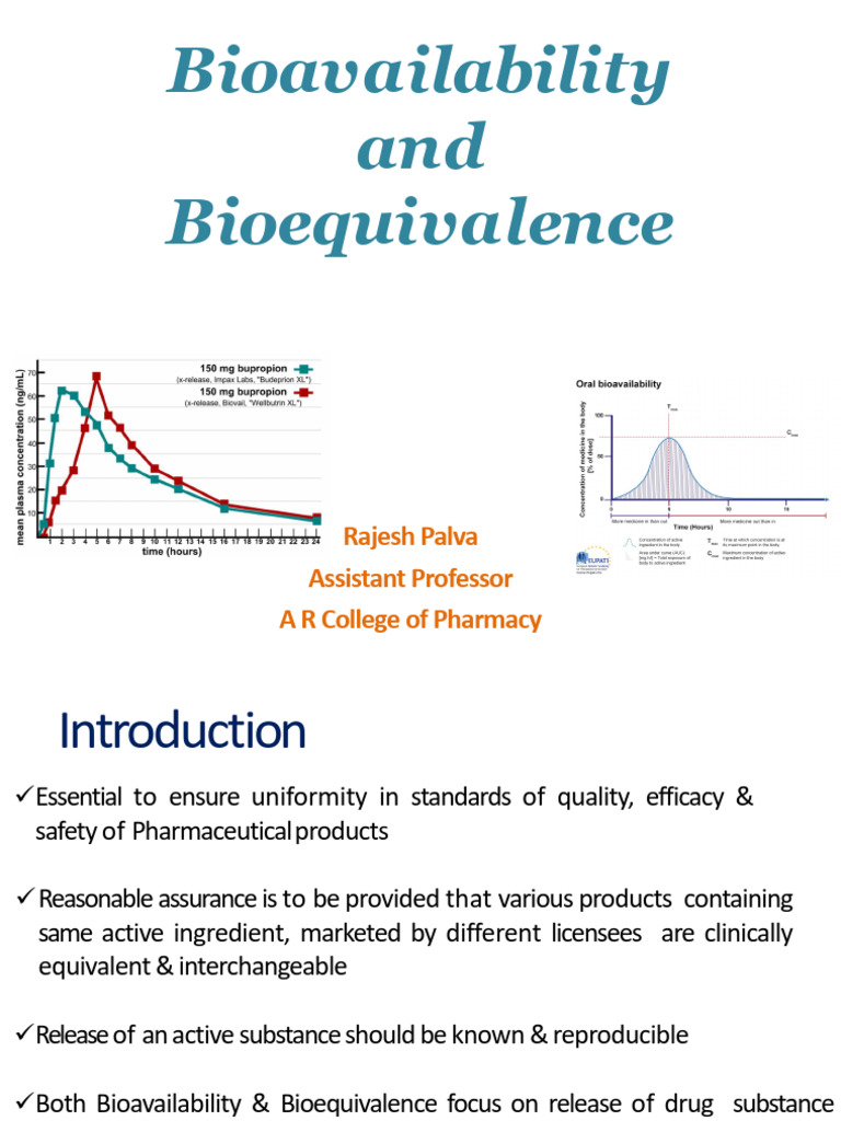 Understanding Bioavailability & Bioequivalence | PDF | Bioavailability ...