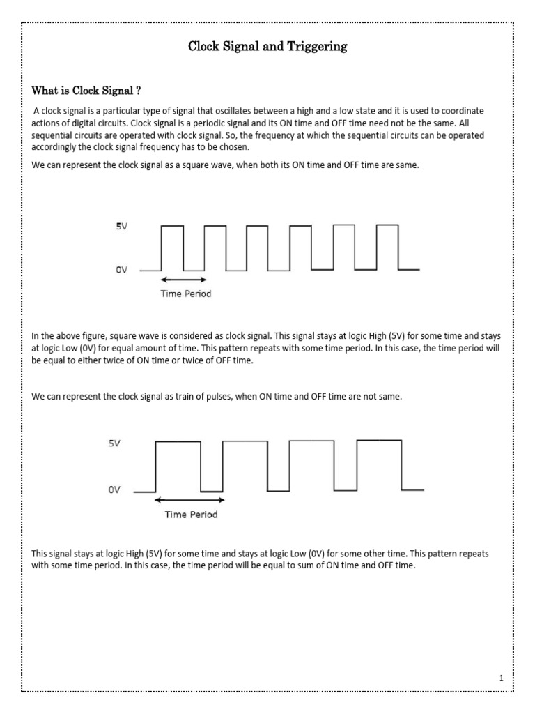 Clock Signal and Triggering Methods | PDF | Digital Electronics ...