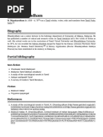 Vallikannan | PDF | Tamil Nadu | Languages Of Tamil Nadu