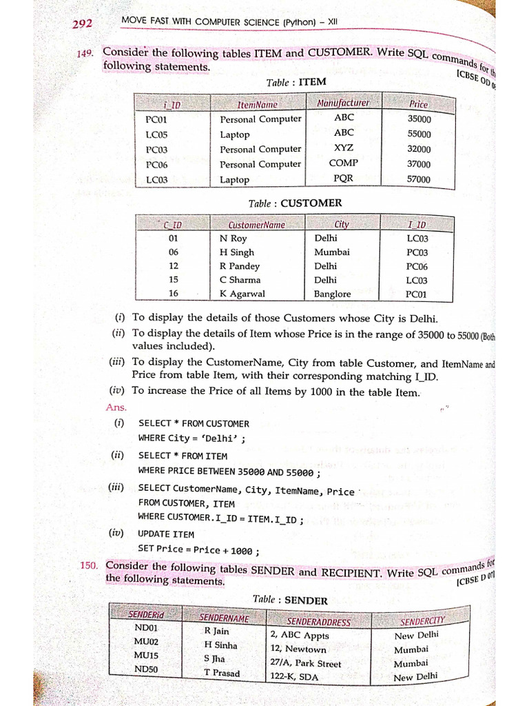DBMS questions for writing query | PDF