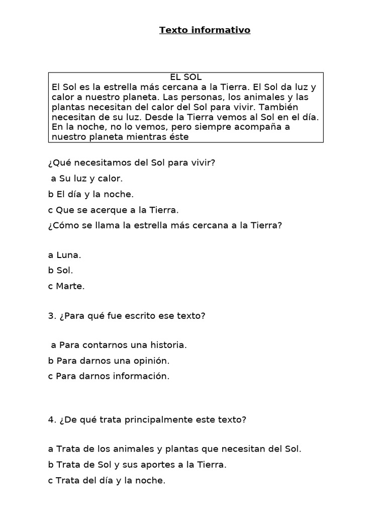 Texto informativo | PDF | Dom | Tierra