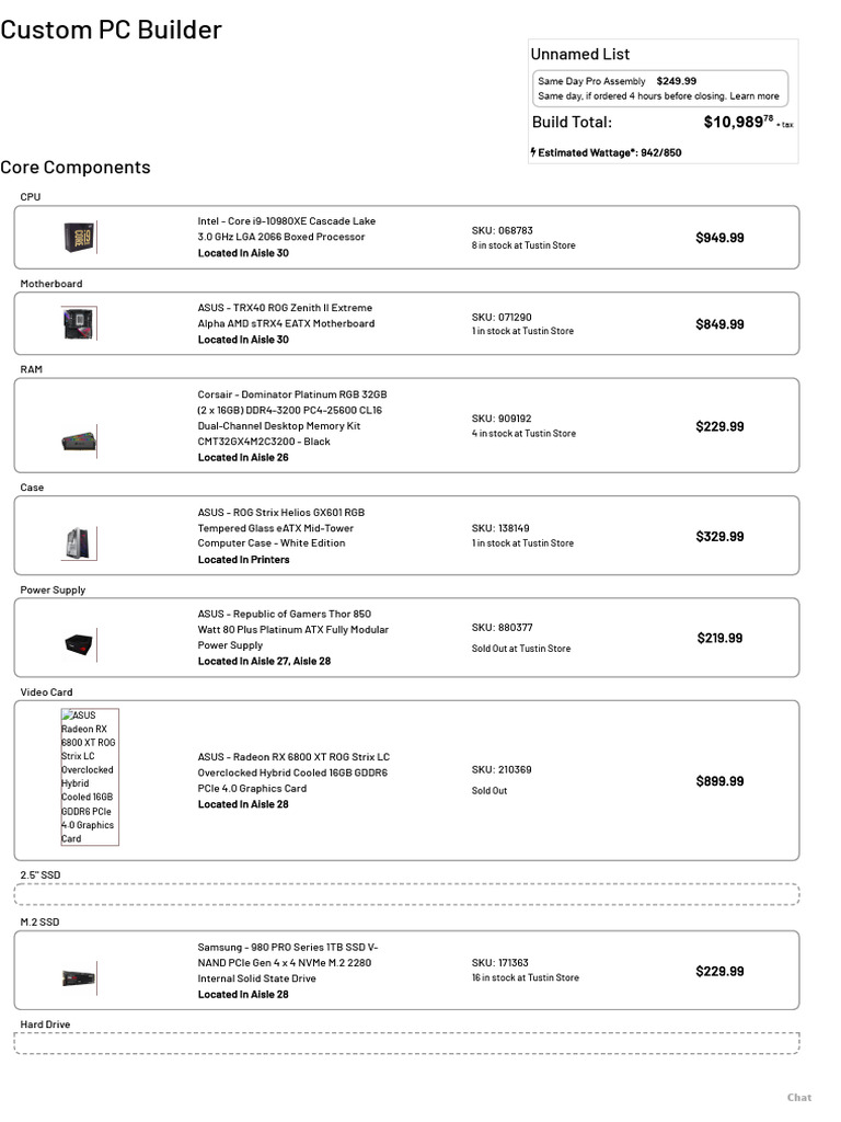 Custom PC Builder _ Micro Center | PDF | Computing | Computer Hardware