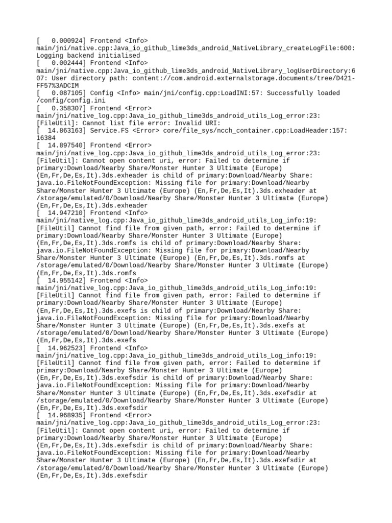 Lime3DS Log File Analysis | PDF | Pointer (Computer Programming) | Computer Programming