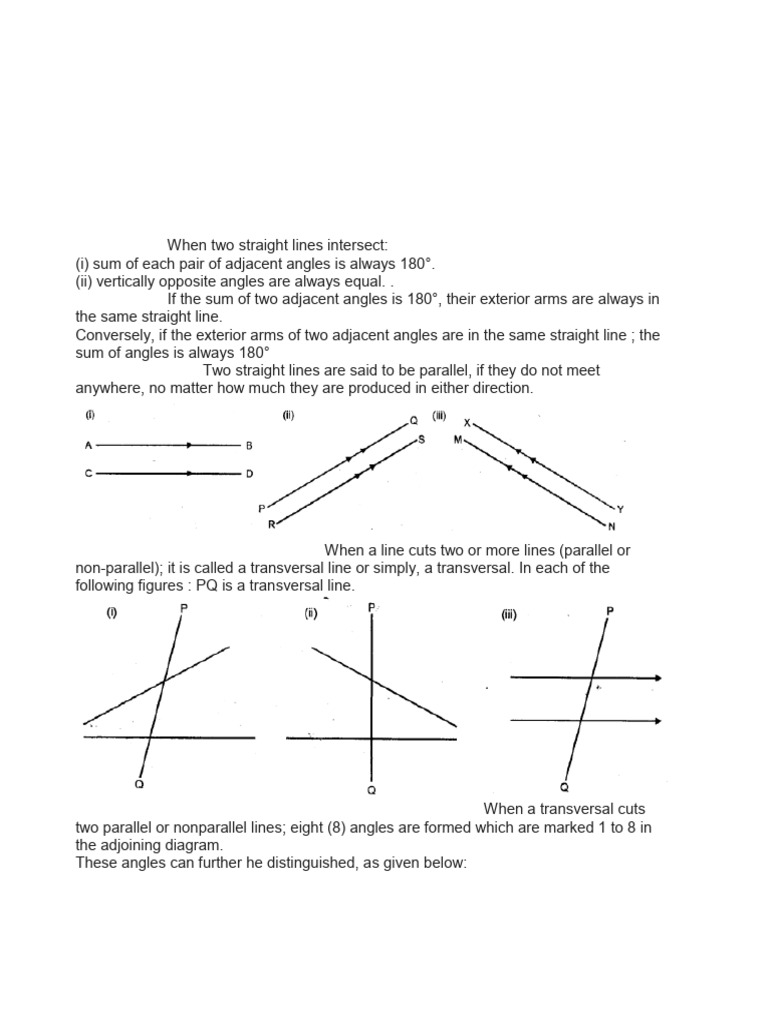 Selina Concise Maths Solutions Class 6 Chapter 25 Properties of Angles and Lines | PDF ...