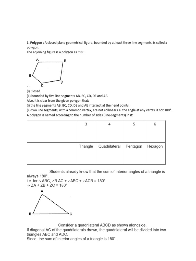 Polygon Interior Angles Explained | PDF | Triangle | Euclidean Geometry