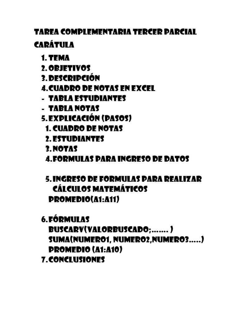 Tarea Complementaria Tercer Parcial | PDF