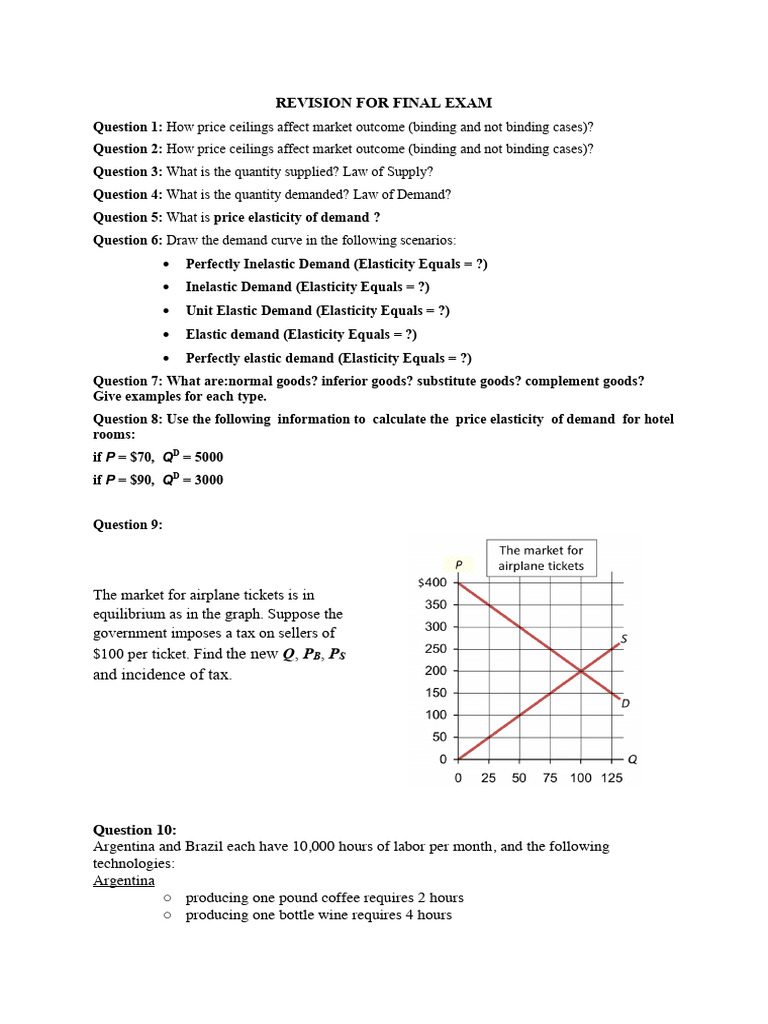 Revision For Final Exam | PDF