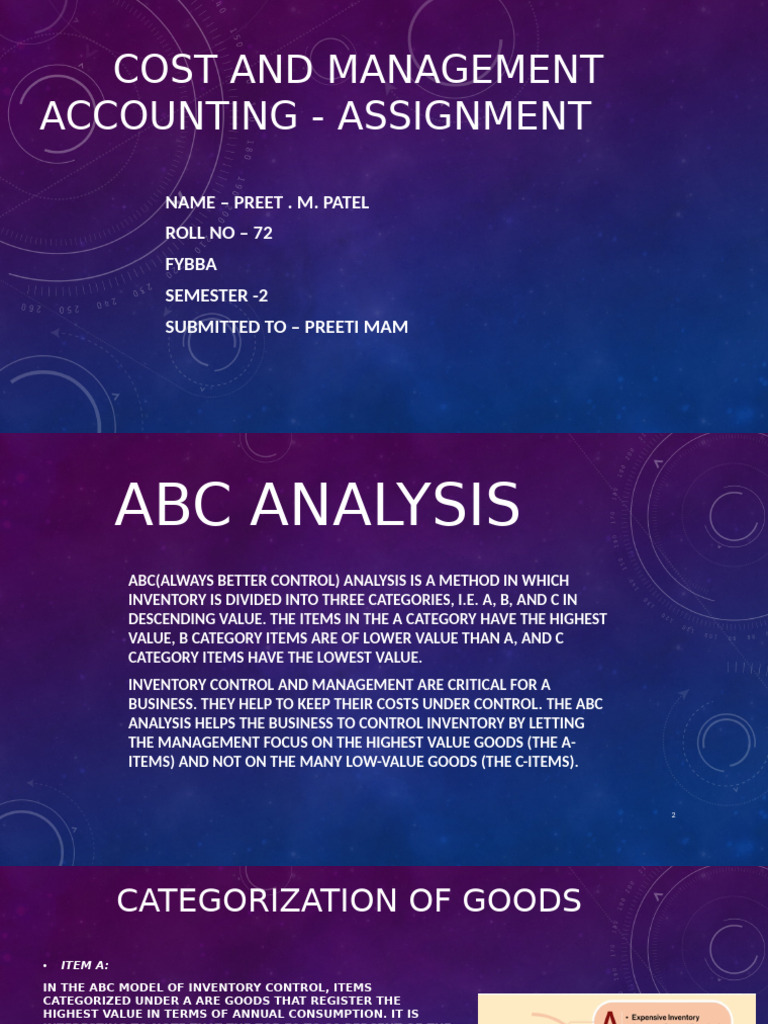 Cost and Management Accounting Assignment | PDF