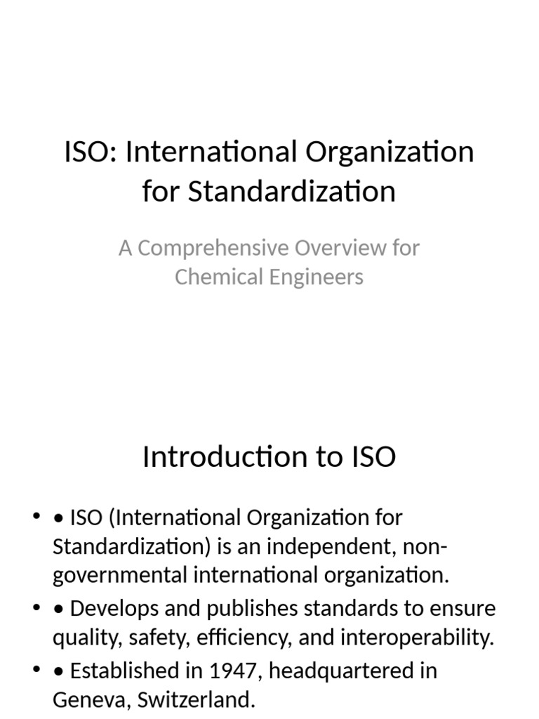 Detailed ISO Presentation | PDF