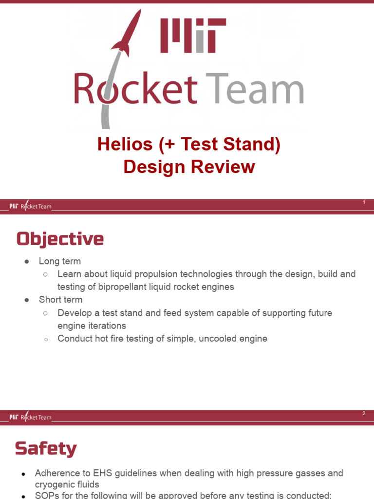 Helios Rocket Engine Design Review | PDF | Valve | Rocket Engine