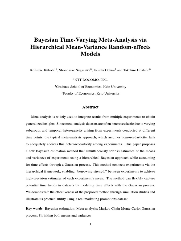2502.03809v1 | PDF | Meta Analysis | Statistical Inference
