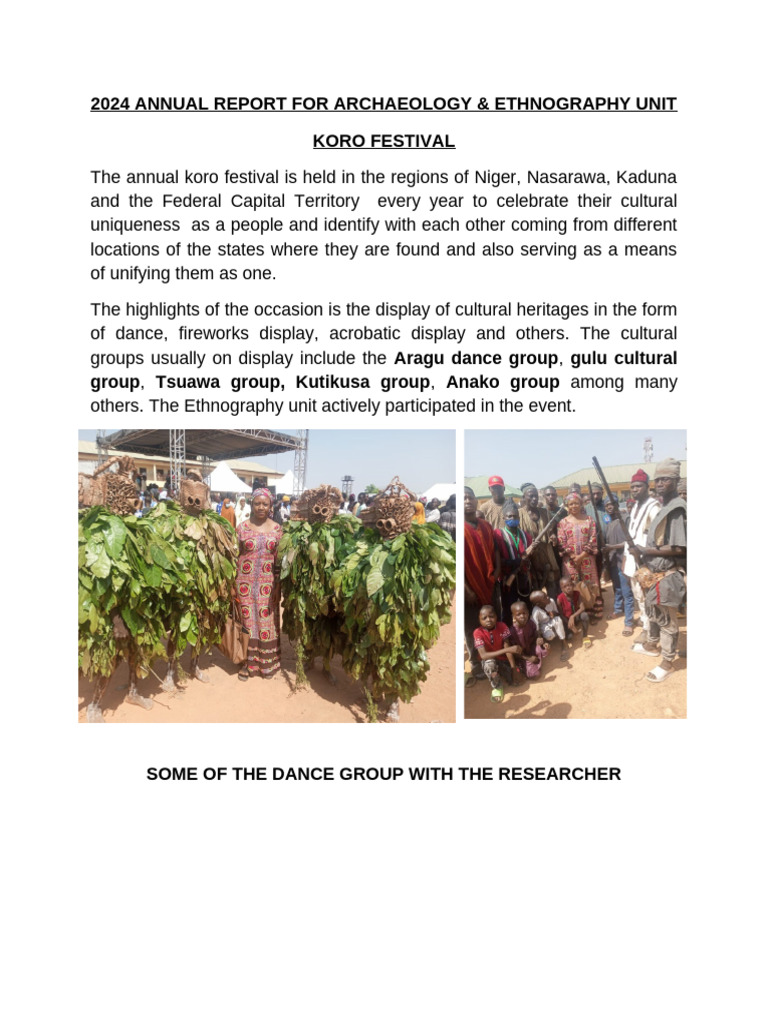 2024 annual report for archaeology and ethnography unit_015825 | PDF