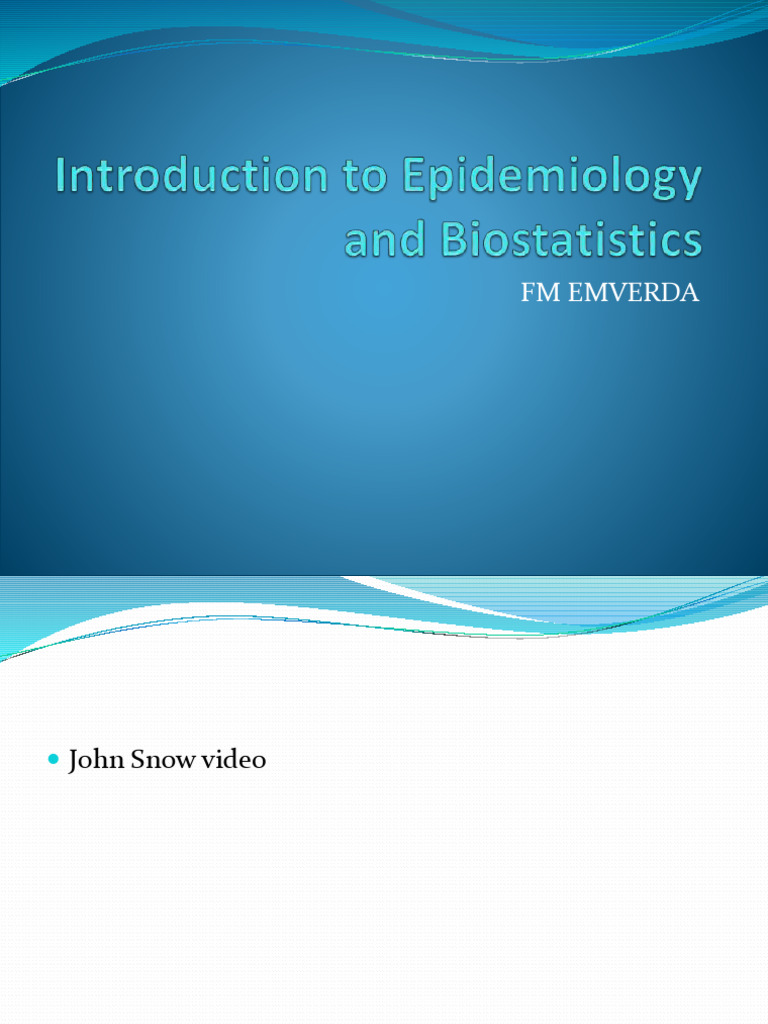Introduction To Epidemiology | PDF | Epidemiology | Scientific Method