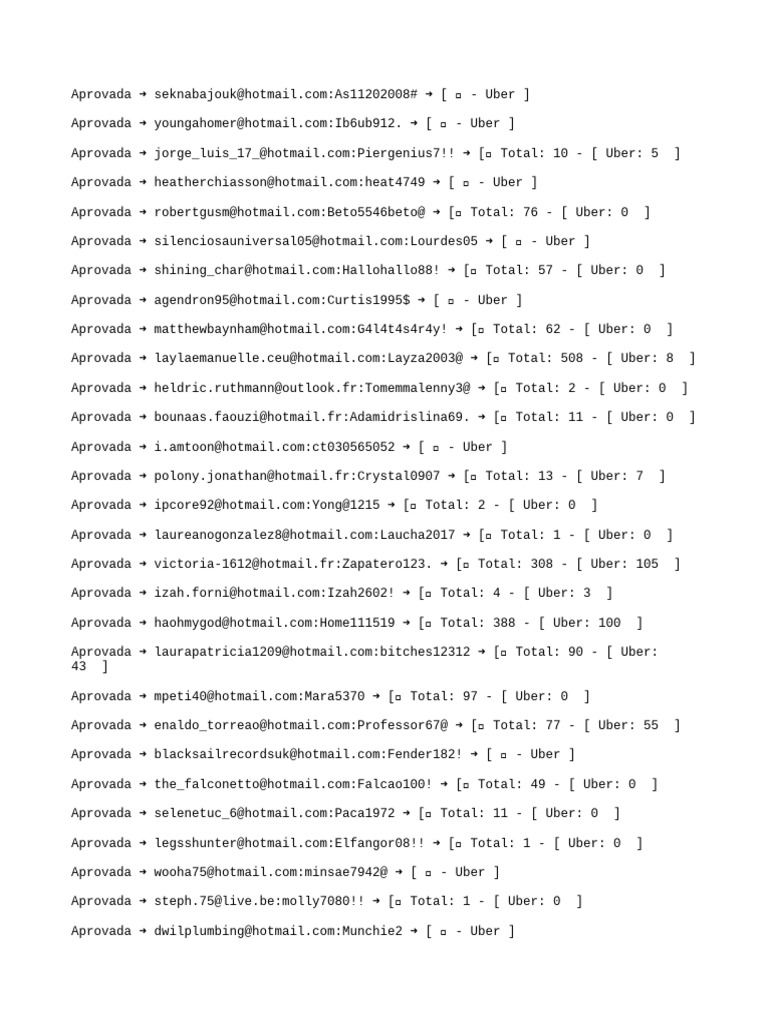 300 Hotmail Logando - Uber | PDF