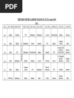 Class 9 Nine Period Timetable 2024-25 | PDF | Natural Sciences | Science