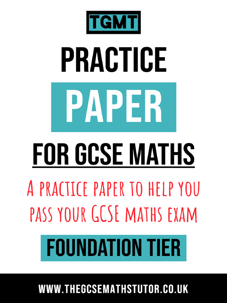 GCSE Maths Resit Practice Paper 2024 | PDF | Mathematics