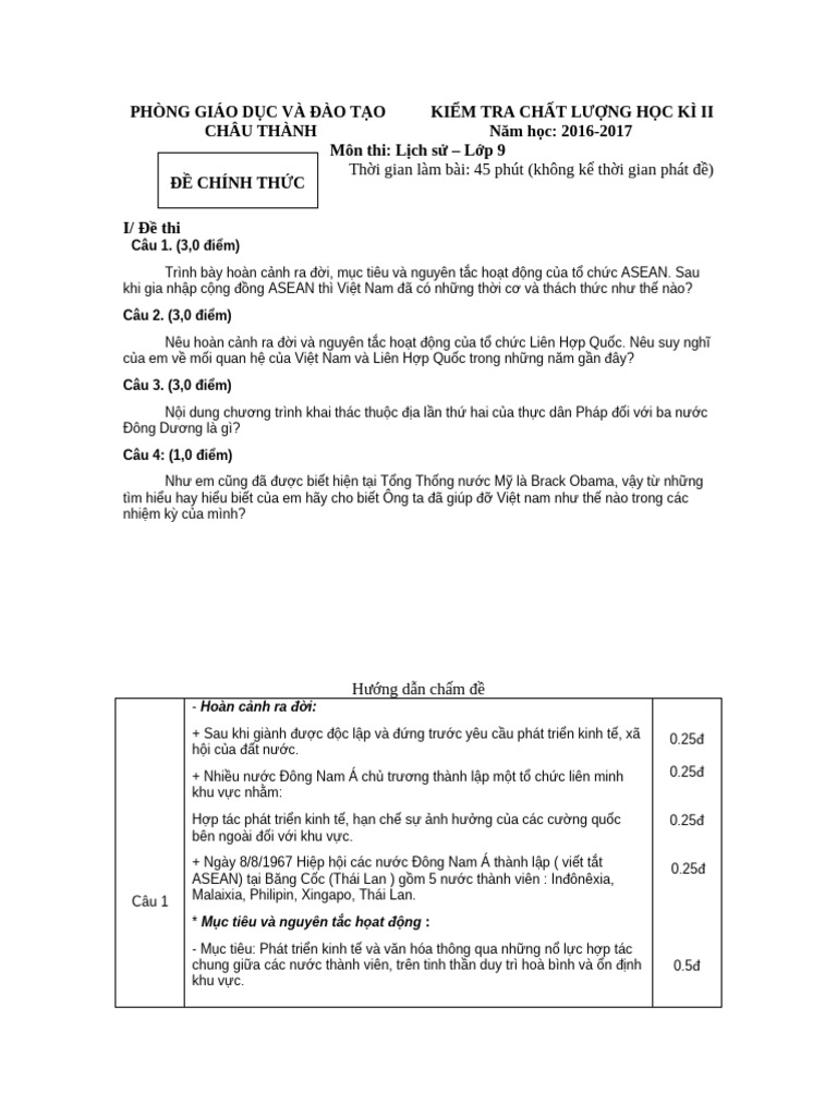 De Thi HKI Lop 9 | PDF