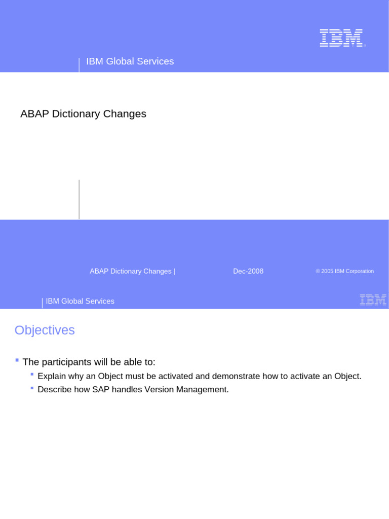 Chapter 07_ABAP Dictionary Changes | PDF | Computer Engineering | Computer Architecture