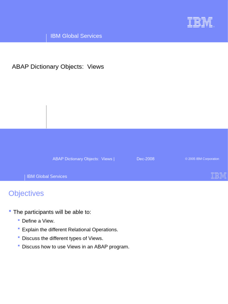 Chapter 08 - ABAP Dictionary Objects-Views | PDF | Relational Database | Computer Data