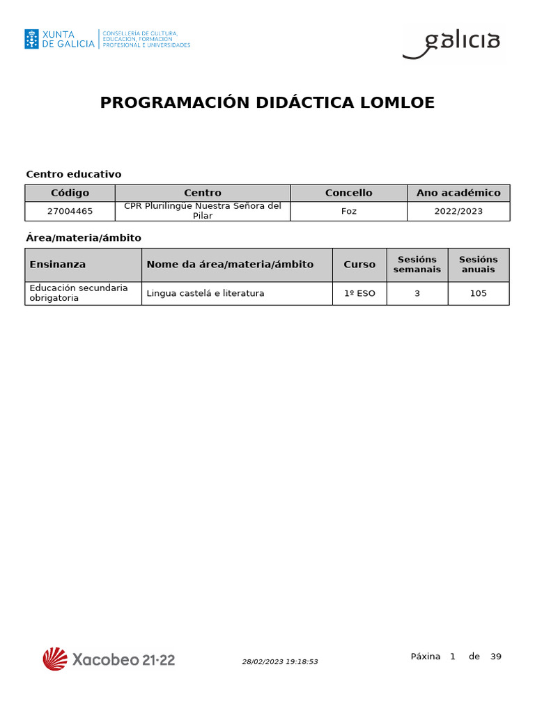 1º ESO LOMLOE | PDF