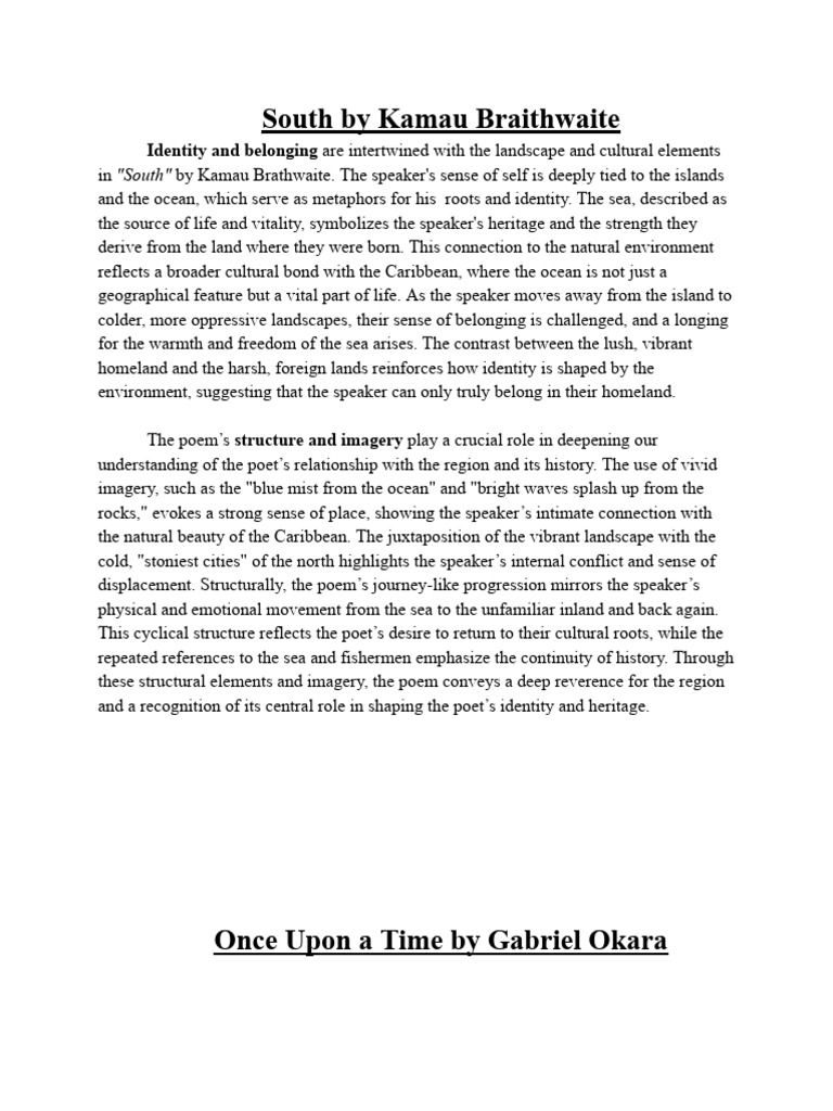 CSEC POEMS PORTFOLIO | PDF | Nostalgia | Landscape