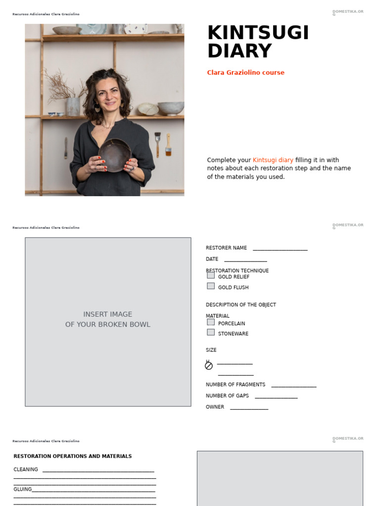 DMSTK V1 - 3.1. Kintsugi Diary CG | PDF | Ceramics | Pottery