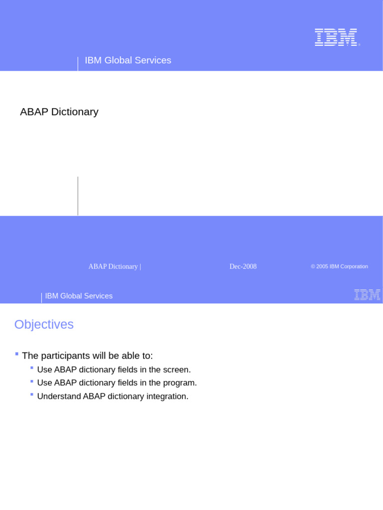Chapter 04 - ABAP Dictionary | PDF | Software Development | Information ...
