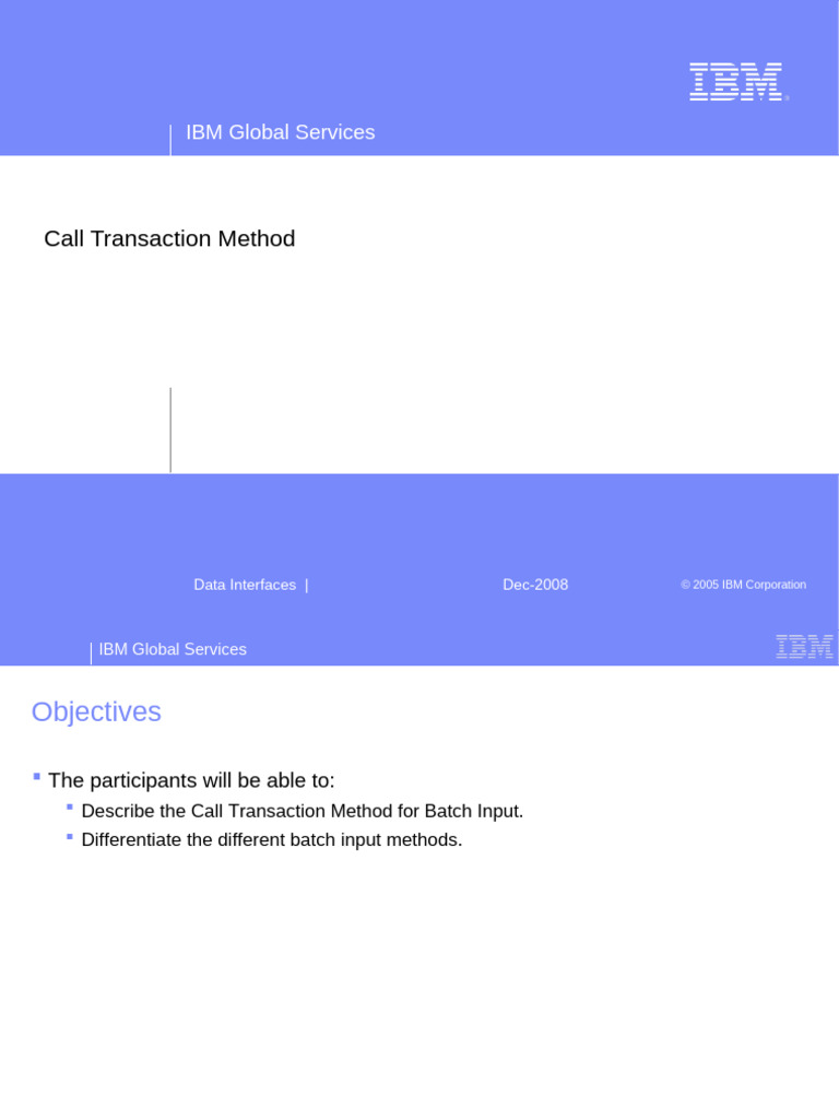Chapter 07 - Call Transaction Method | PDF | Database Transaction | Computer Program