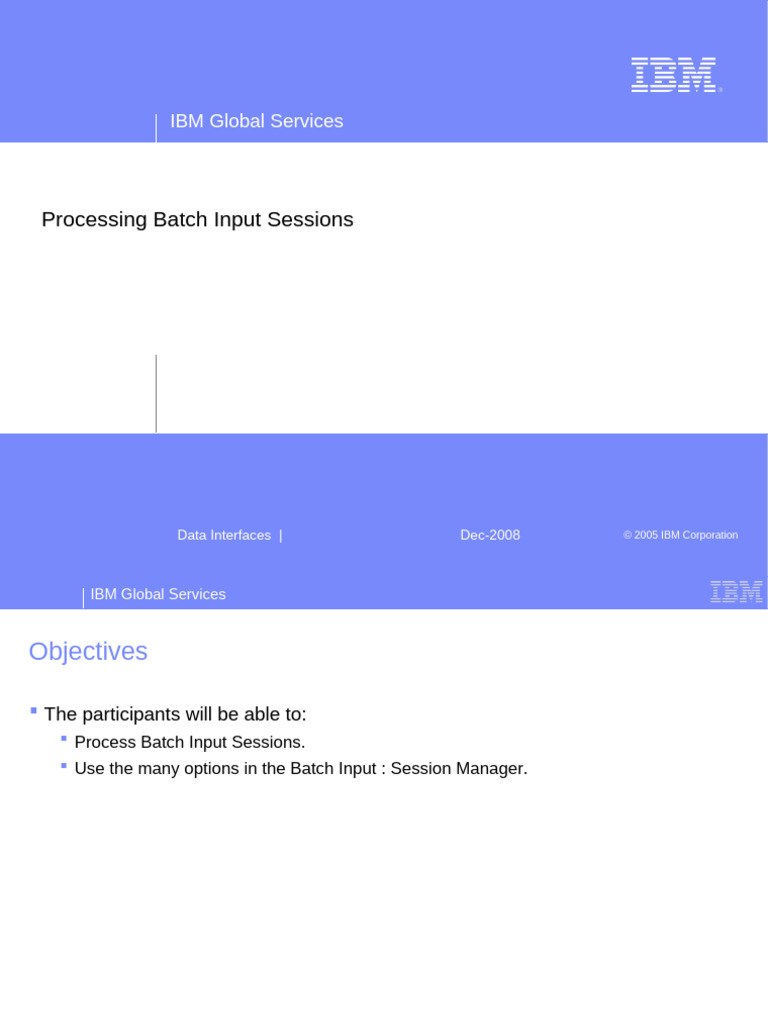 Chapter 06_ Processing Batch Input Sessions | PDF | Databases | Data Management