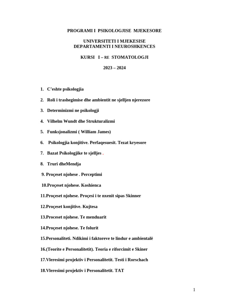 Progr. Psik.2023-2024 | PDF