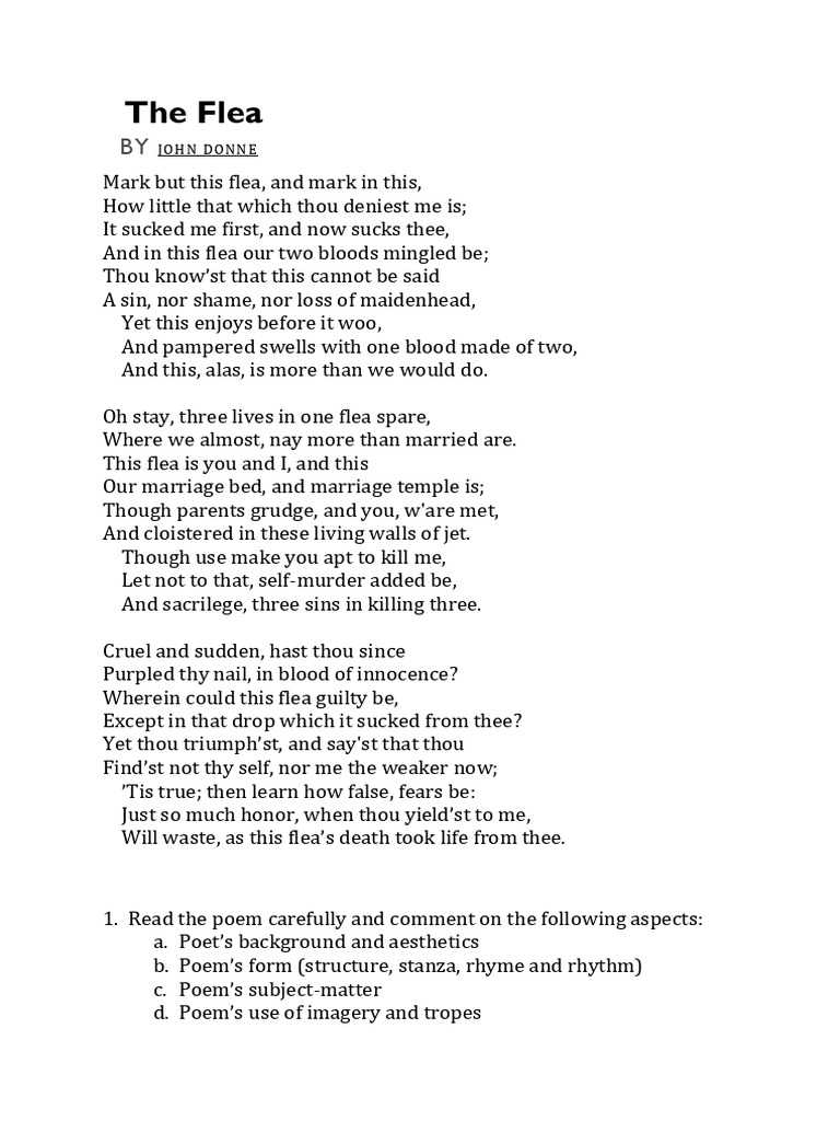 DONNE - The Flea - GRUPO A | PDF