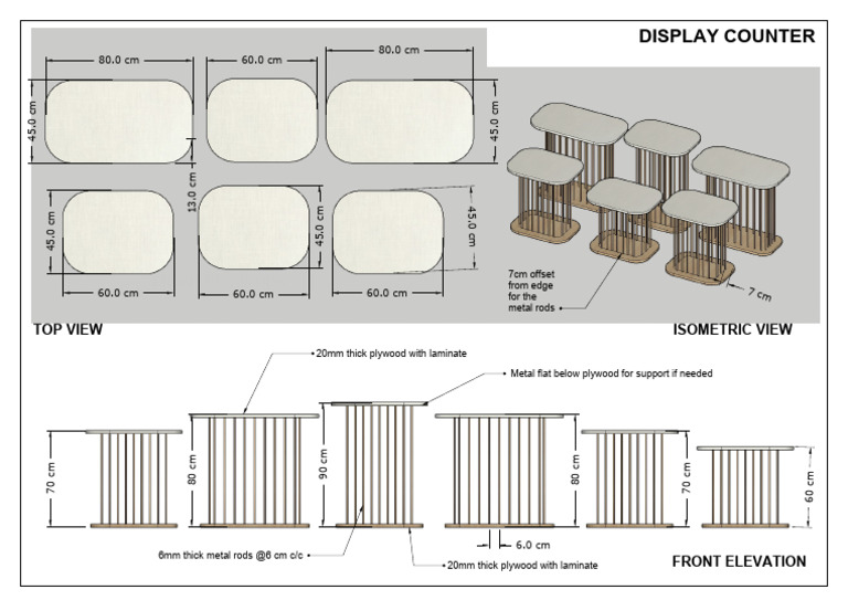 Front display counter WITH LEVELS | PDF | Building Materials ...
