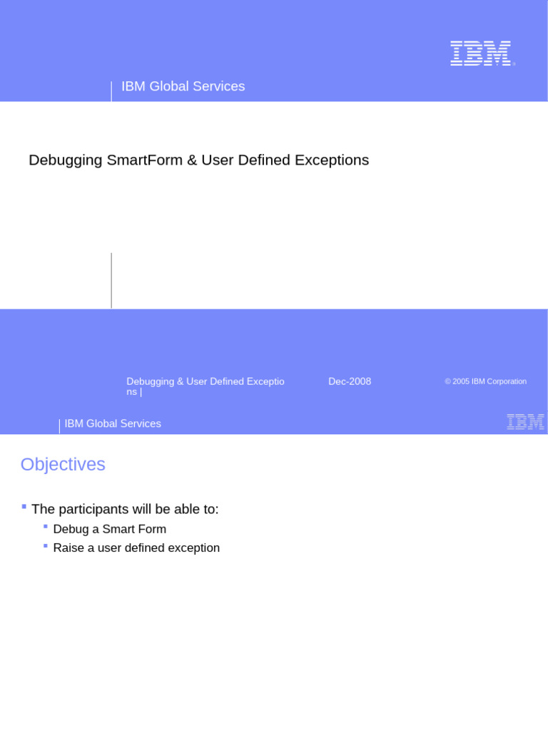 Chapter 06_Debugging SmartForm & User Defined Exceptions | PDF
