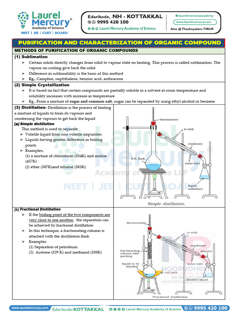 Purification Board | PDF | Chromatography | Distillation