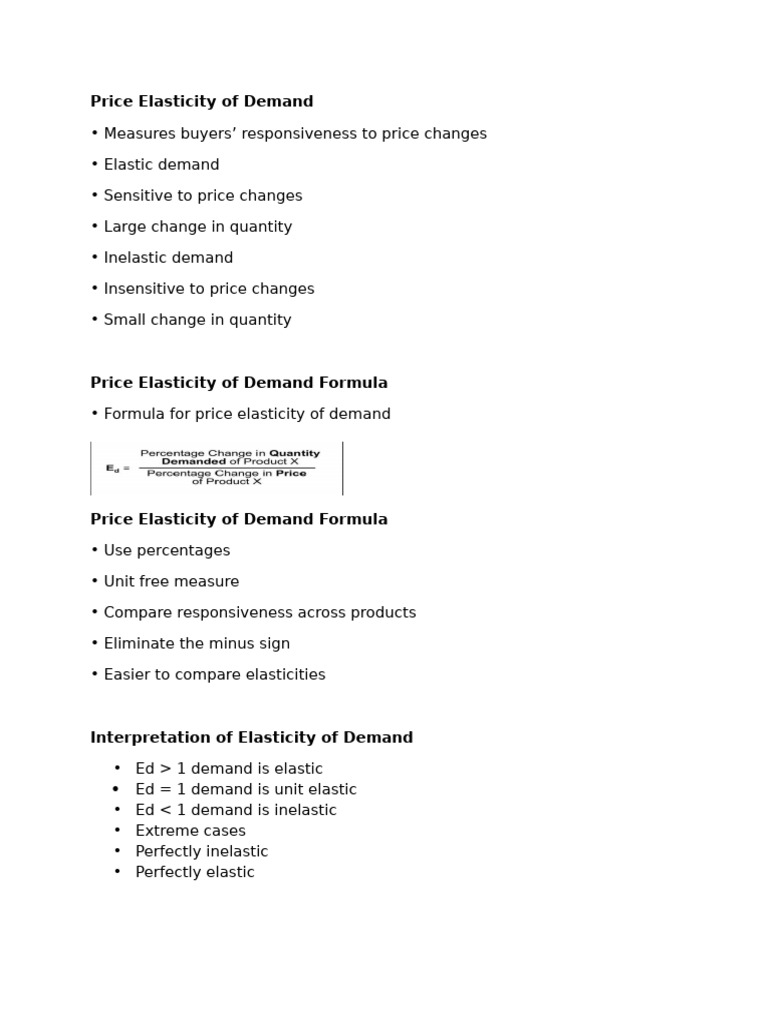Elasticity | PDF | Price Elasticity Of Demand | Elasticity (Economics)