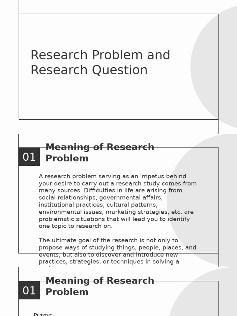 Research Problem and Research Question | PDF | Knowledge | Methodology